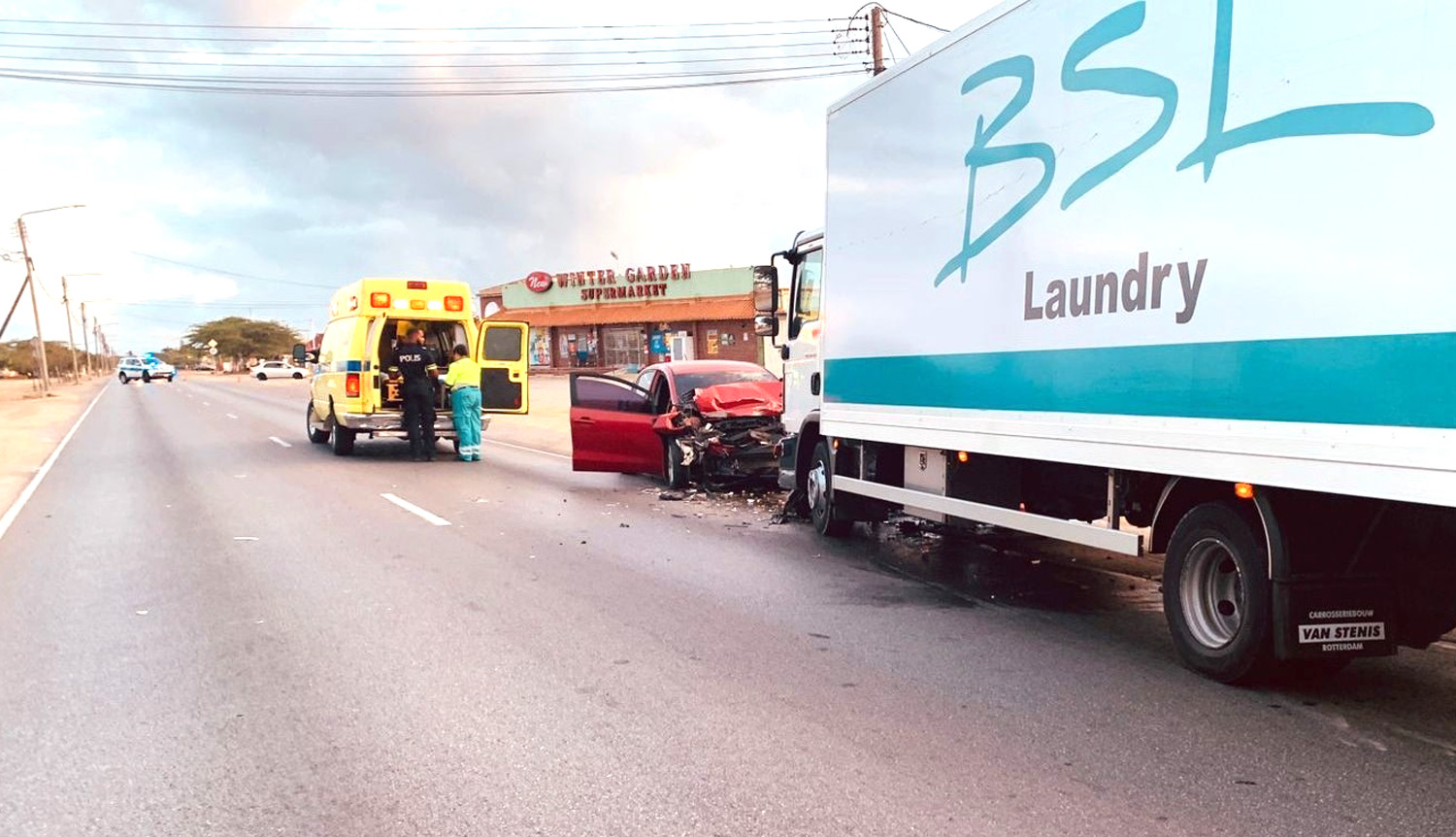 Accident frontal na Savaneta a cobra bida di hoben Kevin Tromp