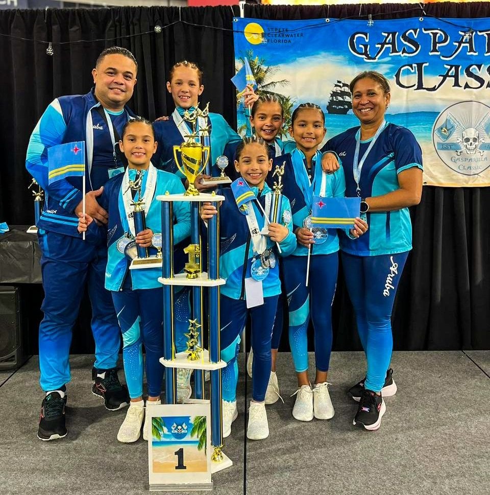 Aruba su grupo di Gihae Gymnastics a logra bin cas cu varios premio