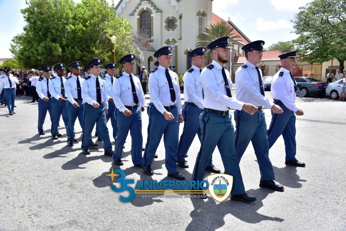 Cuerpo Policial Aruba ta celebra 35 aniversario