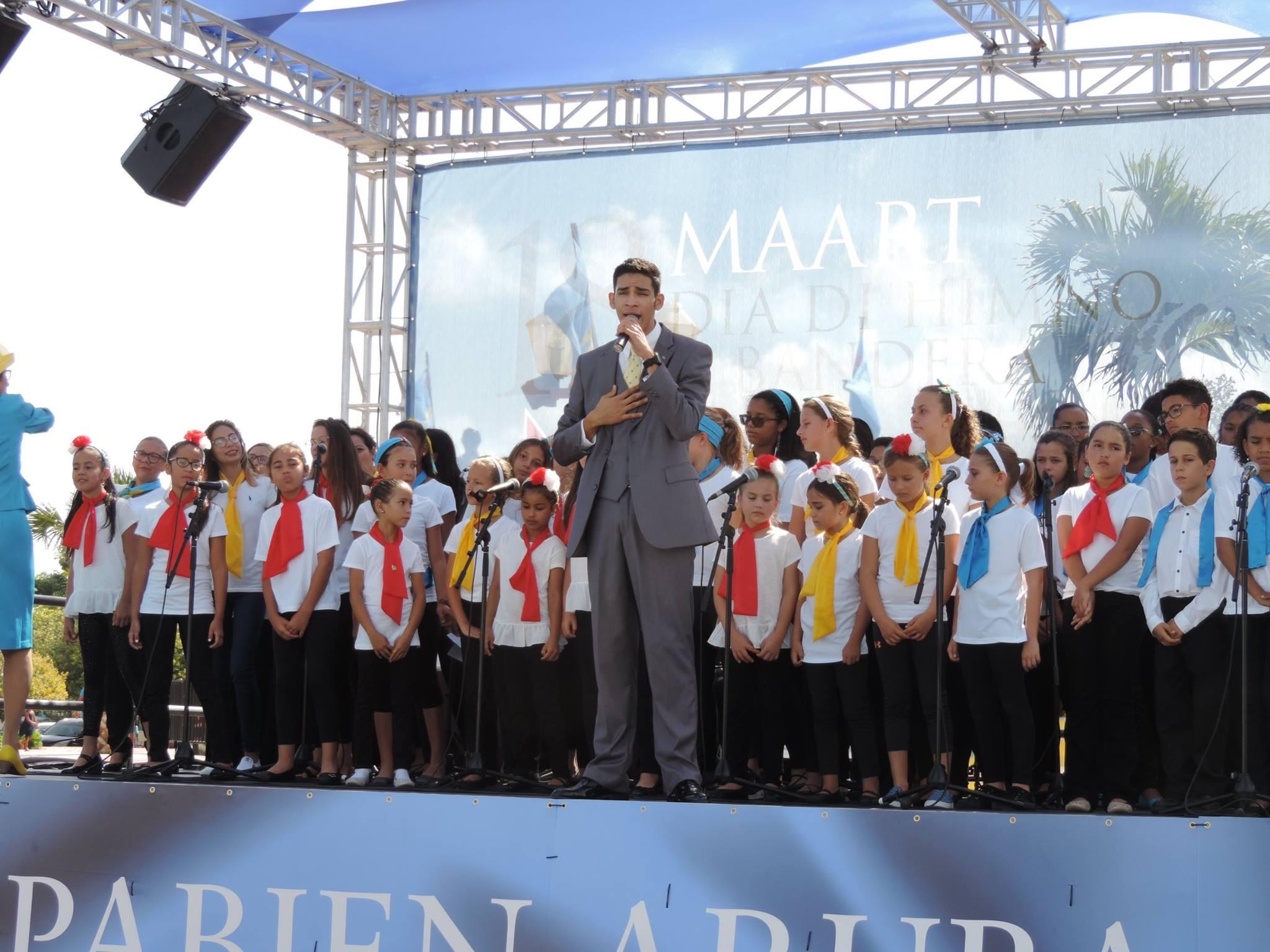 Himno ‘Aruba Dushi Tera’ ta un di Aruba su Simbolo Nacional