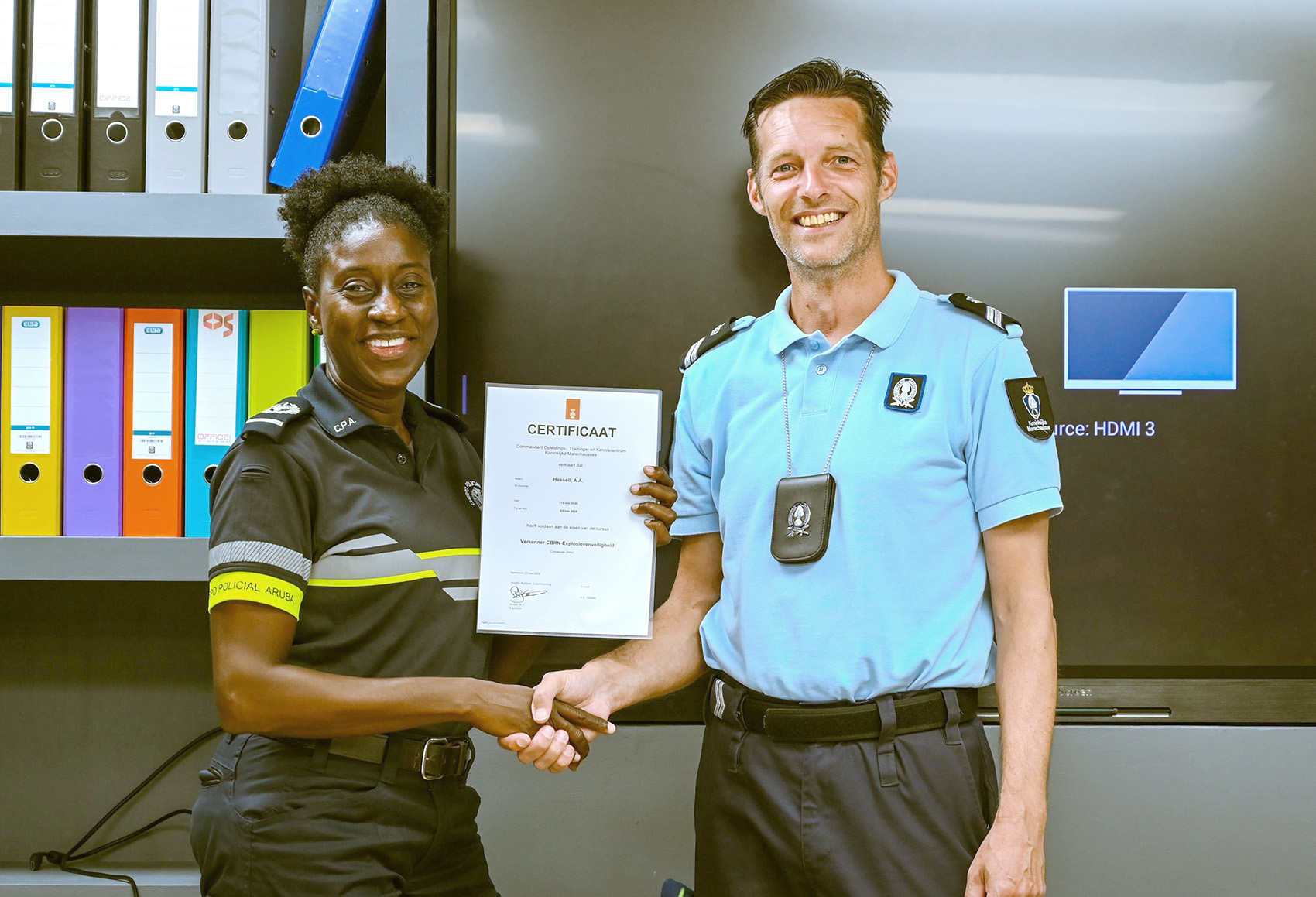 Polis di Aruba y Curaçao den curso di ‘Seguridad di Bom’