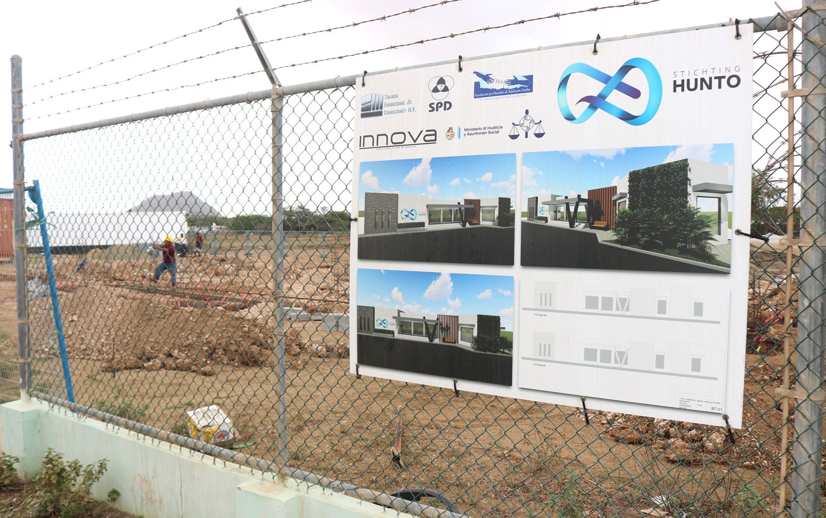 Ponemento di e prome piedra di Stichting Hunto